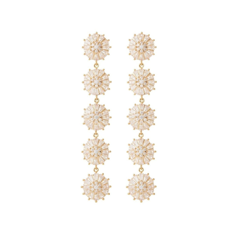 Gold Bridal Earrings – ZOEY Floral Wedding Earrings | Amelie George